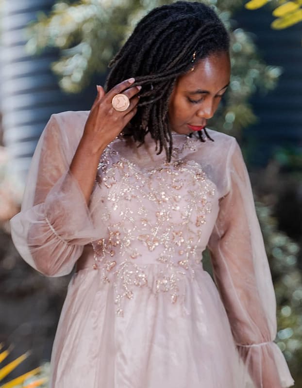 Ombre Green A-line Dress - Adhama